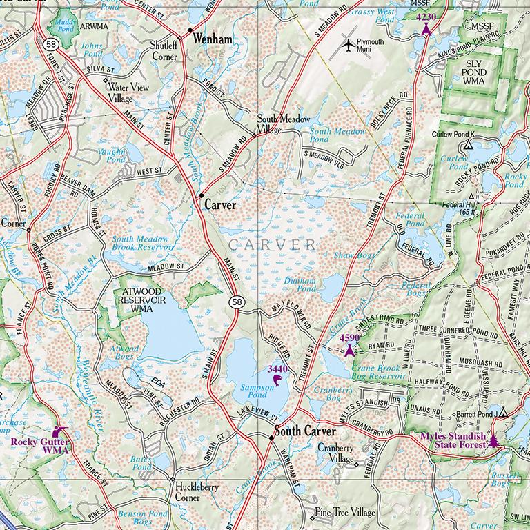 Massachusetts Atlas & Gazetteer Map by Garmin | Avenza Maps