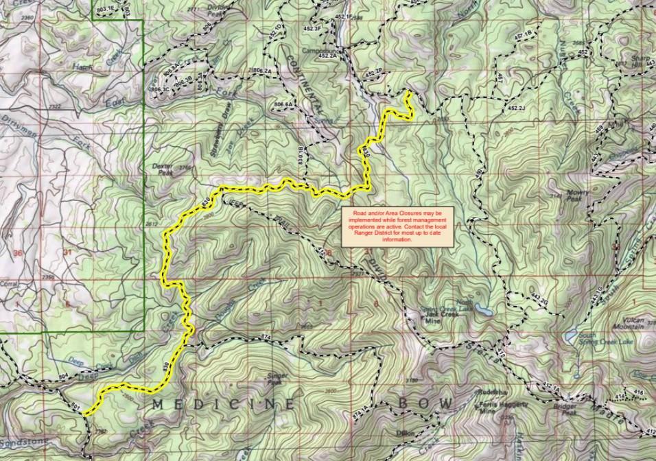 Medicine Bow - Sierra Range - 2025 ORV - GeoPDF Map by Wyoming State ...