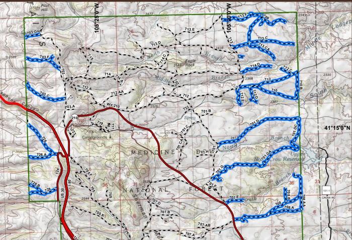 Medicine Bow - Pole Mountain - 2025 ORV - GeoPDF Map by Wyoming State ...