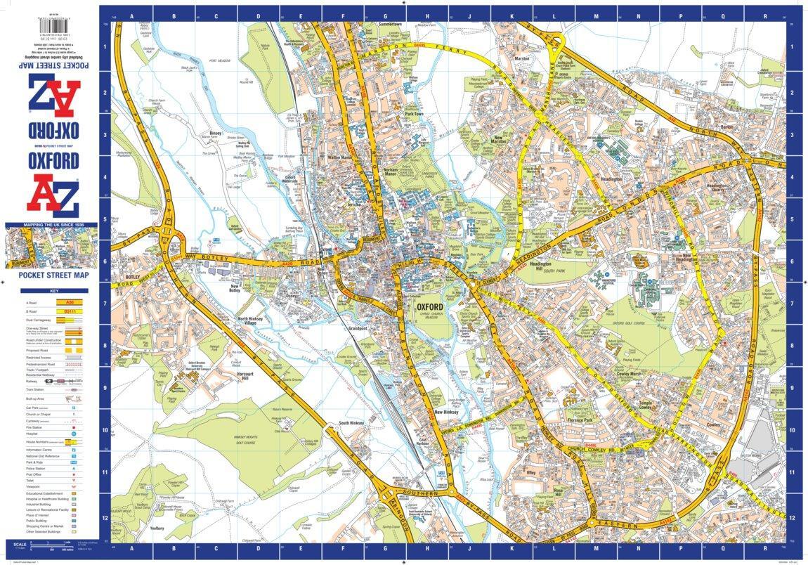 Oxford A-Z Pocket Street Map by Geographers' A-Z Map Company | Avenza Maps