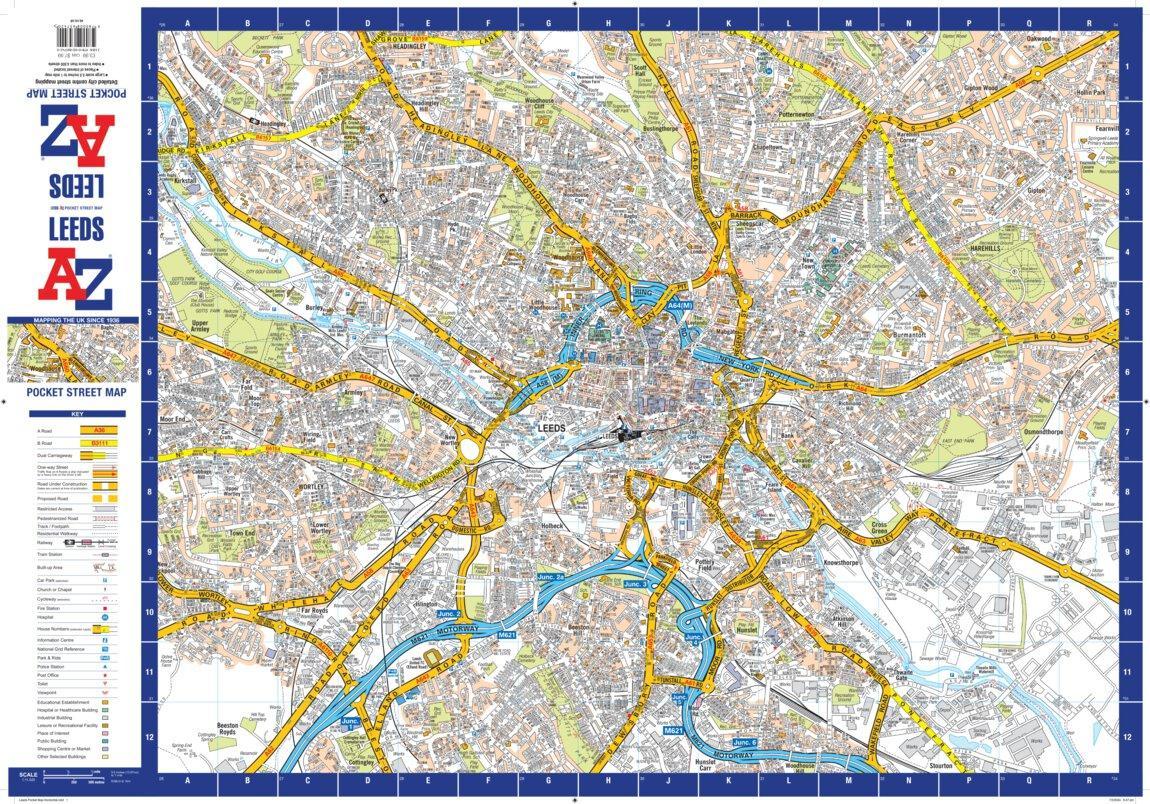 Leeds A-Z Pocket Street Map by Geographers' A-Z Map Company | Avenza Maps