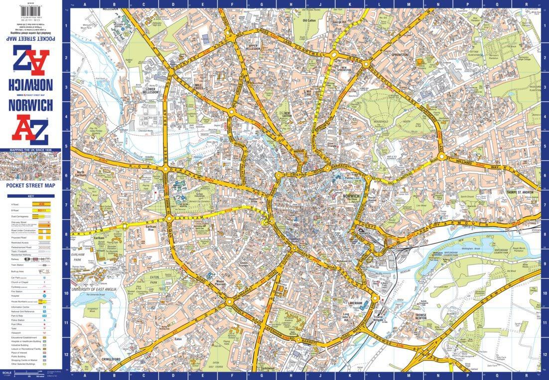 Norwich A-Z Pocket Street Map by Geographers' A-Z Map Company | Avenza Maps