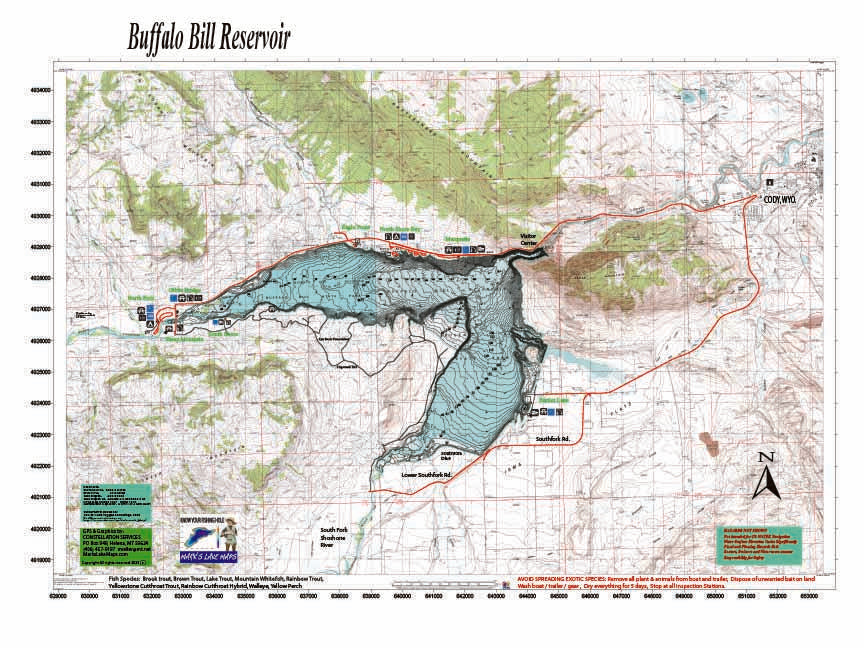 Buffalo Bill Reservoir Map Combo by Constellation Services | Avenza Maps