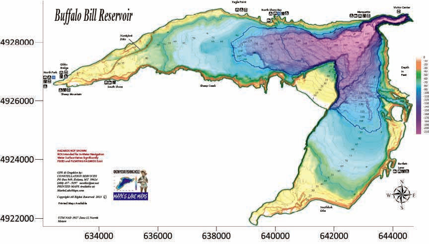 Buffalo Bill Reservoir Map Combo by Constellation Services | Avenza Maps