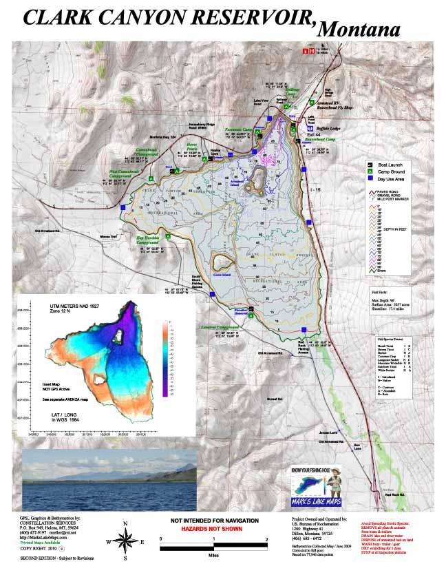 Clark Canyon Reservoir Combo Map by Constellation Services | Avenza Maps