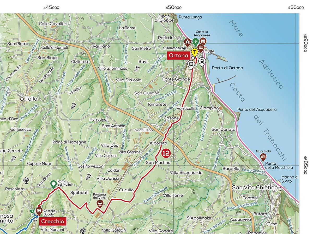 Cammino di Celestino B Map by Creative di M. Crea & C. sas | Avenza Maps