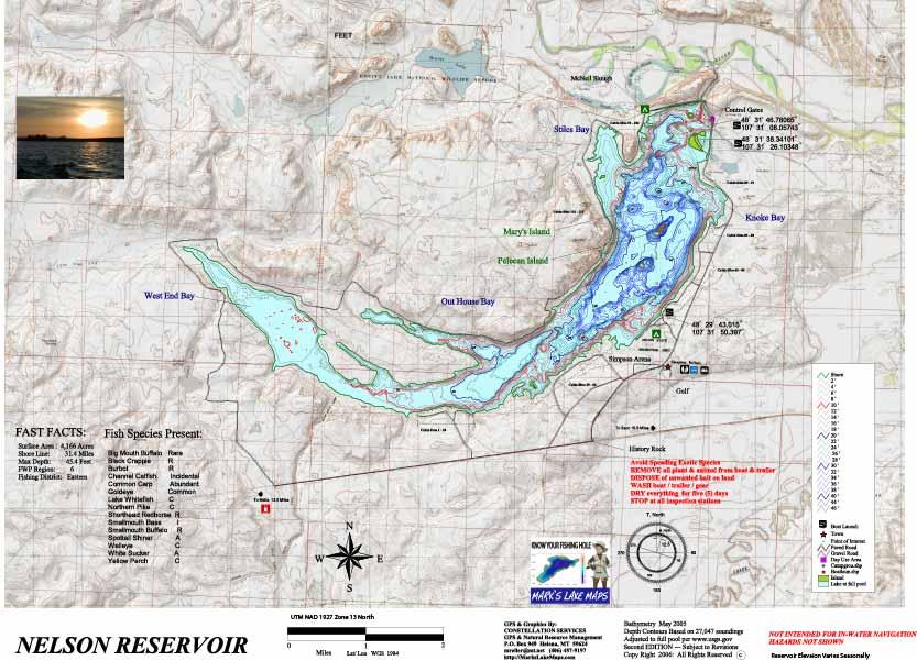 Nelson Reservoir Combo Map by Constellation Services | Avenza Maps