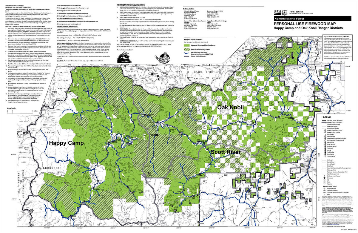 Klamath National Forest Woodcutting Maps Map by US Forest Service R5 | Avenza Maps