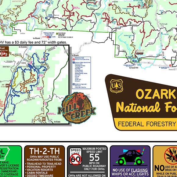 2025 Ozark Motor-Vehicle Map by Mid-South UTV Trail Riders | Avenza Maps