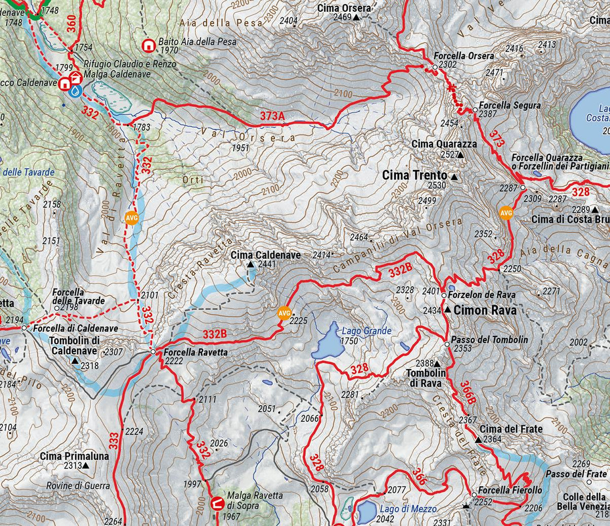Lagorai Cima d'Asta - (Foglio OVEST) 4LAND 113 Map by 4LAND Srl ...
