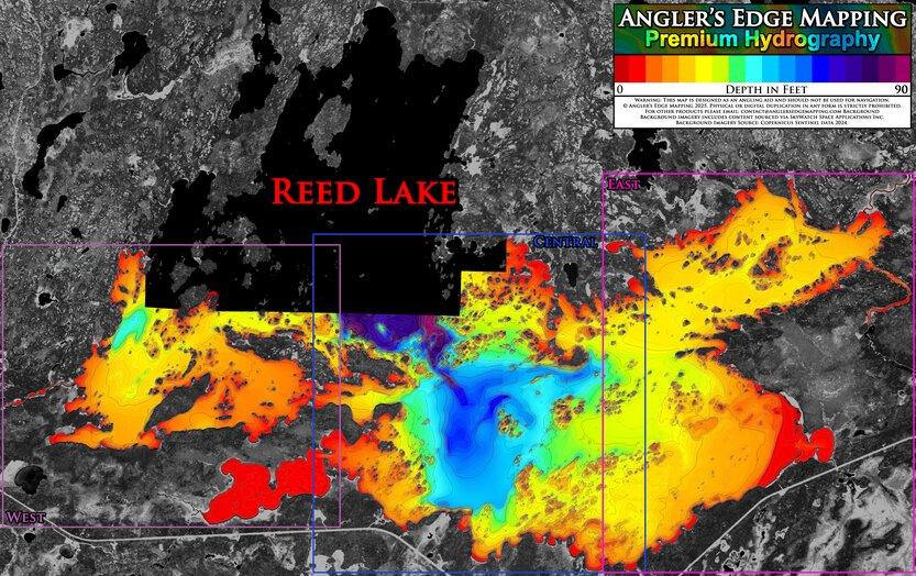AEM Reed Lake 2025 (Bundle) Map by Angler's Edge Mapping | Avenza Maps
