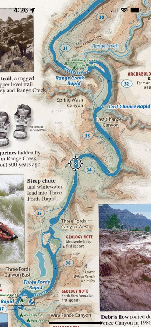 Desolation Canyon River Map - Belknap's Guides by Westwater Books ...