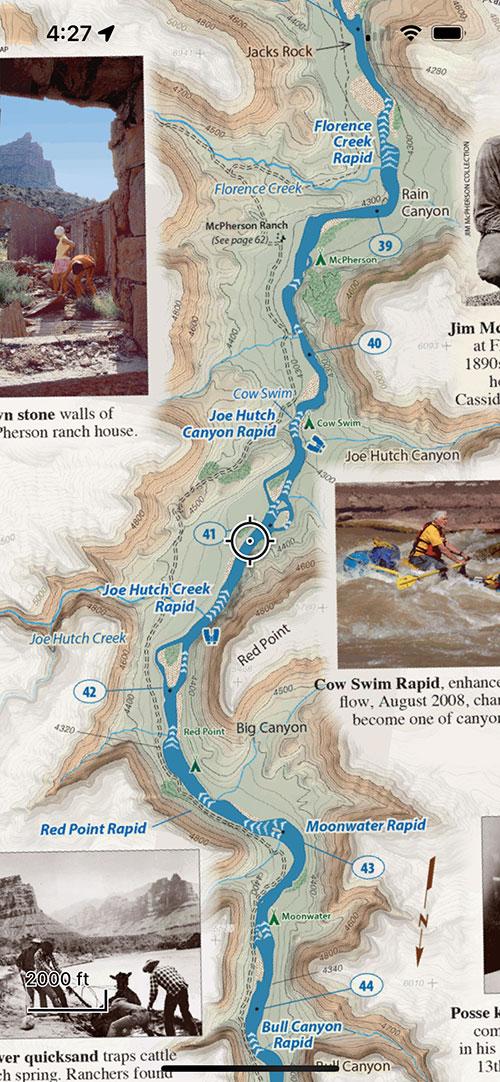 Desolation Canyon River Map - Belknap's Guides by Westwater Books ...