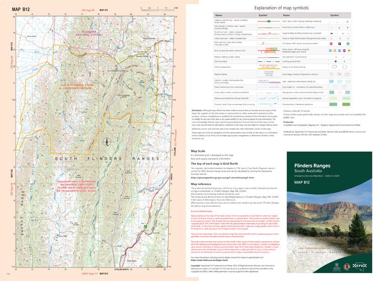 Flinders Ranges Map B12 by Mapland - Department for Environment and ...