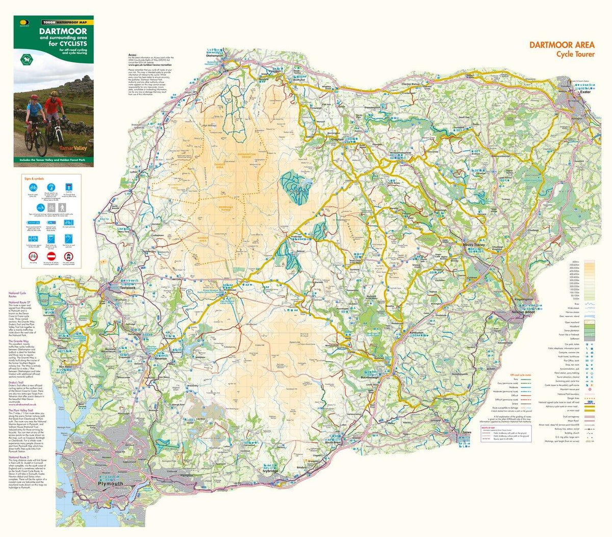 Dartmoor for Cyclists Map by HARVEY Maps | Avenza Maps