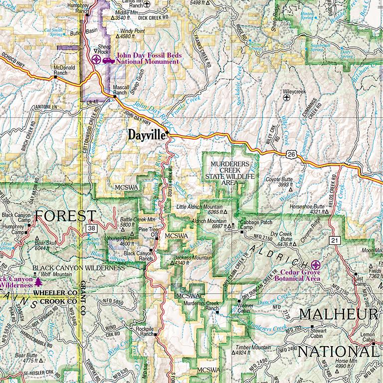 Oregon Atlas & Gazetteer Map by Garmin | Avenza Maps