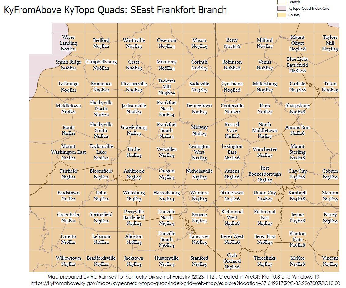 South-East Frankfort - Forest Fire Deployment Tiles Map by KyGeoNet ...