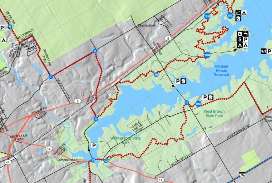 Mogadore Section Map by Buckeye Trail Association | Avenza Maps