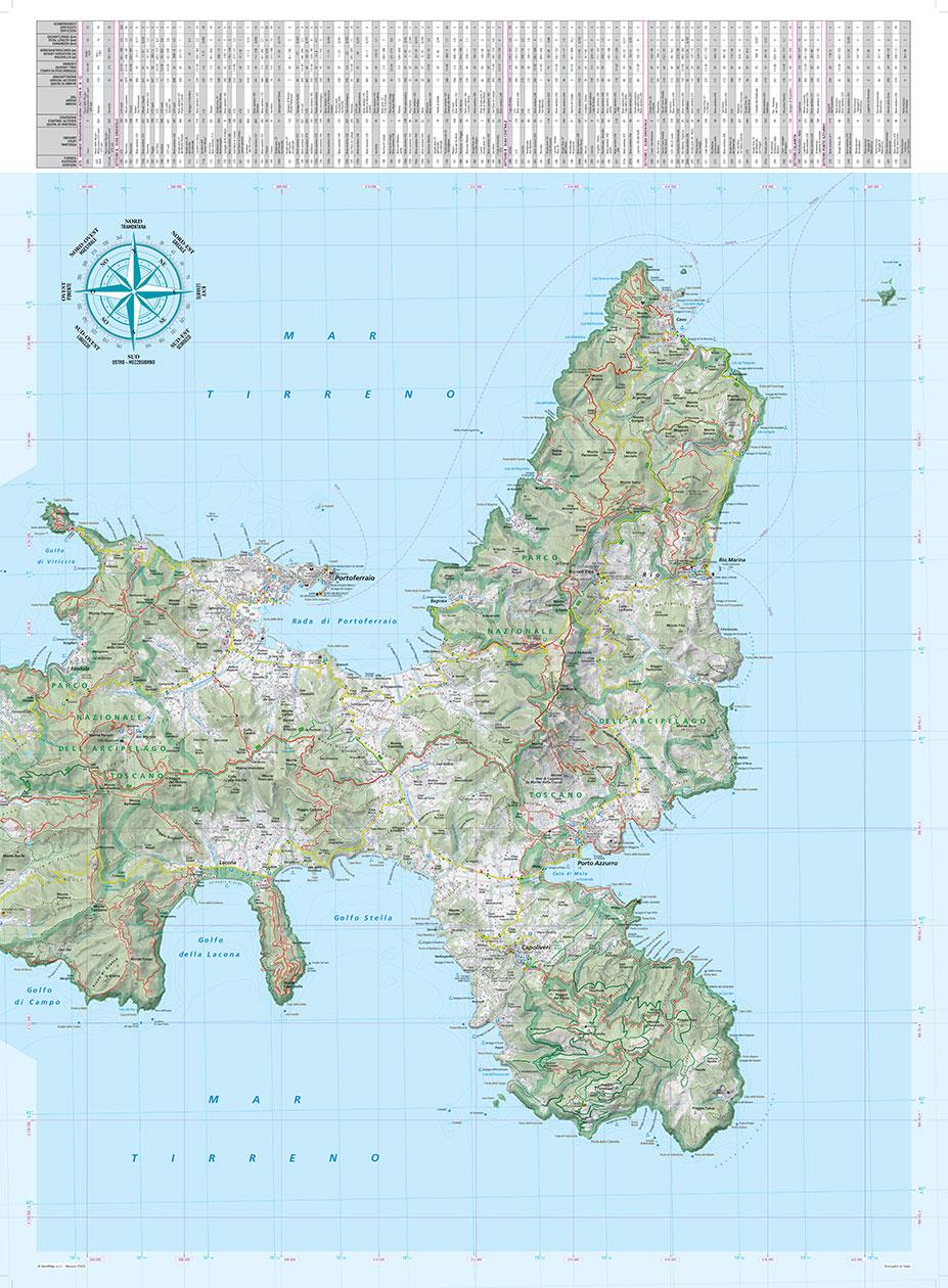 901 Isola d'Elba East hiking Map 1:25000 by Geo4map | Avenza Maps