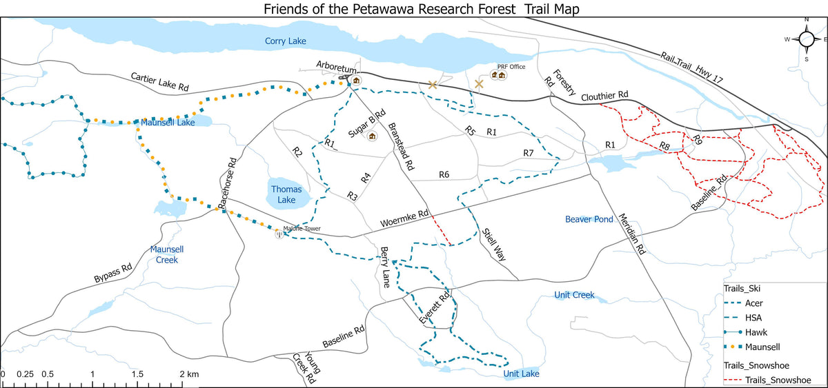 Petawawa Research Forest Trail Map 2025 by Friends of the Petawawa ...