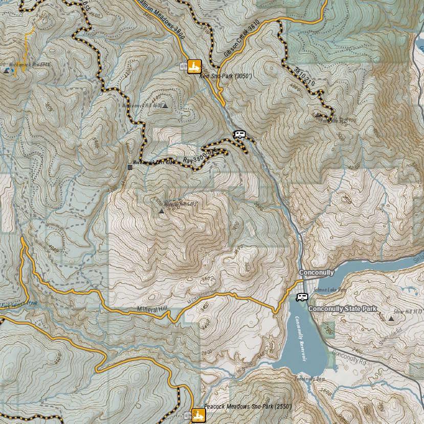 Snowmobile Trails: Methow Valley and Conconully area, Okanogan County ...