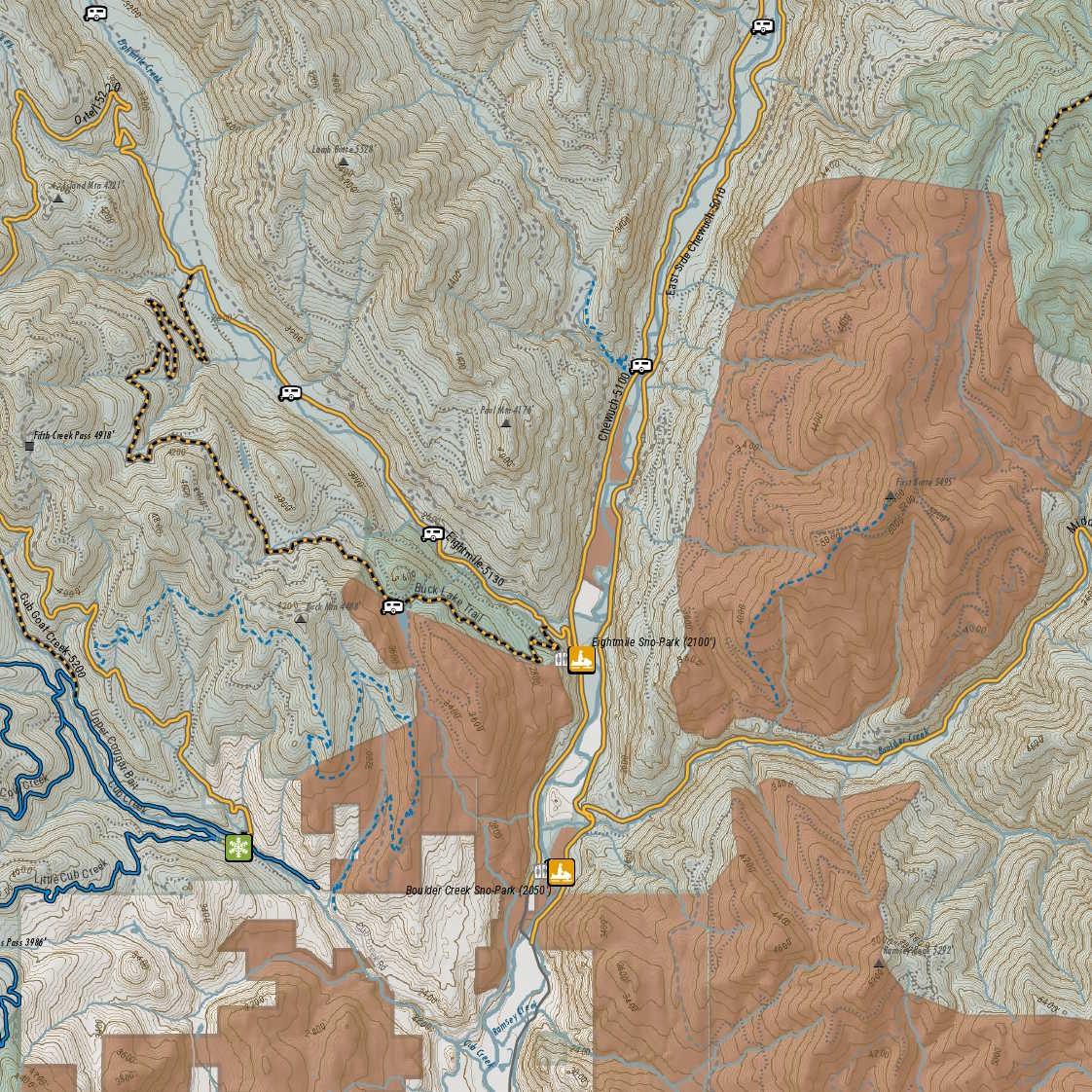 Snowmobile Trails: Methow Valley and Conconully area, Okanogan County ...