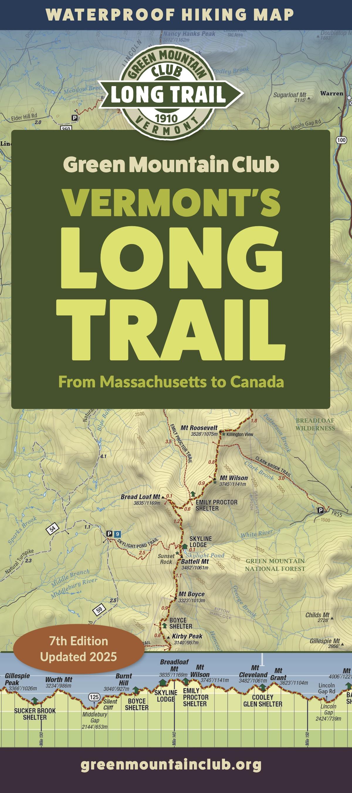 Long Trail Map 7th Edition by Green Mountain Club | Avenza Maps