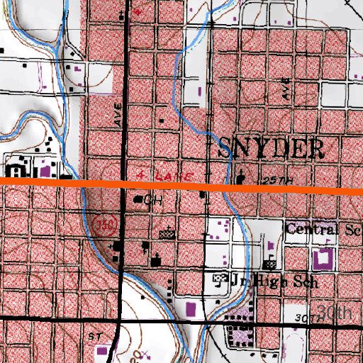 (32100e1) Page 044 Snyder Map by BaseImage Publishing | Avenza Maps