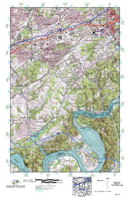 (35084e1) Page 028 Watts Bar Lake Map by BaseImage Publishing | Avenza Maps