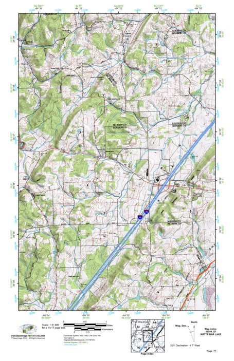 (35084e1) Page 077 Watts Bar Lake Map by BaseImage Publishing | Avenza Maps