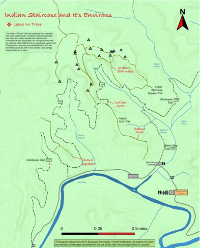 Red River Gorge: Indian Staircase Map by 42nd Parallel | Avenza Maps