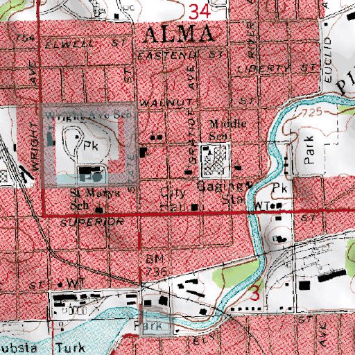 (43084a1) Page 019 Alma Map by BaseImage Publishing | Avenza Maps