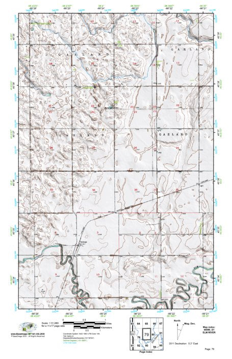 (45098e1) Page 079 Elm River Map by BaseImage Publishing | Avenza Maps
