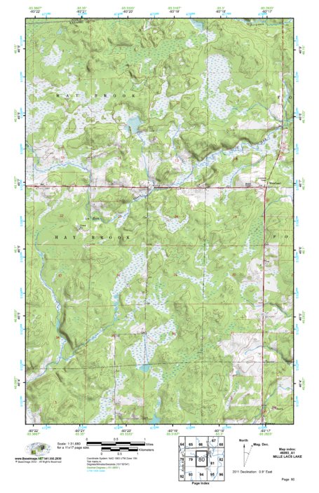 (46093a1) Page 080 Mille Lacs Lake Map by BaseImage Publishing | Avenza ...