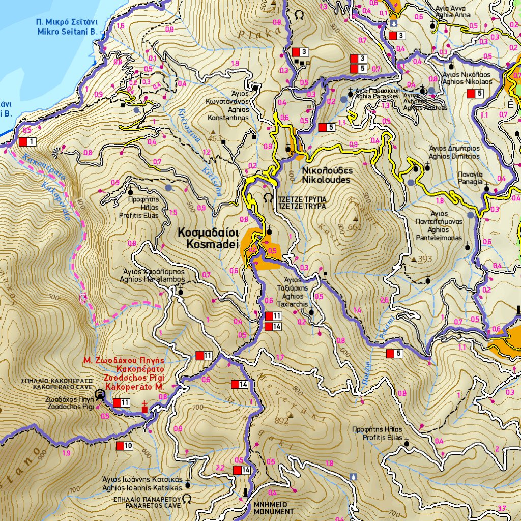 Samos 1:30.000 Map by Terrain Editions | Avenza Maps