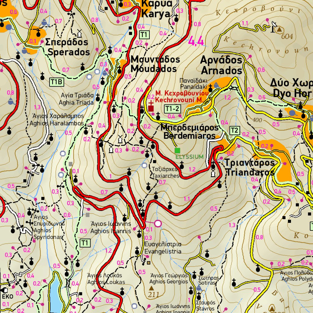 Tinos, Cyclades, Greece Map by Terrain Editions | Avenza Maps