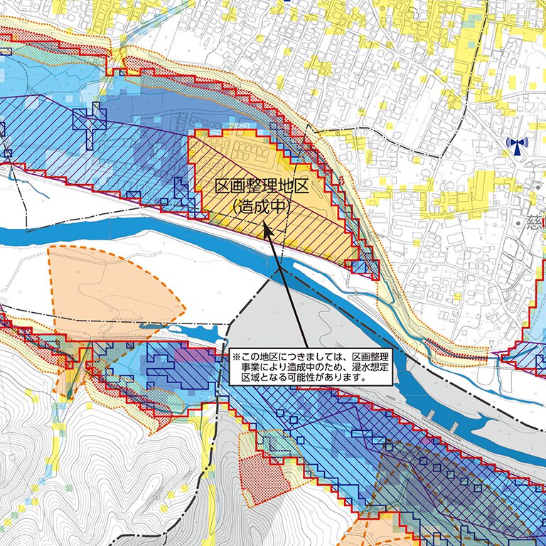 あきる野市ハザードマップ2024（土砂災害・水害） 東秋留地区 Map by Akiruno City Hall, Regional ...