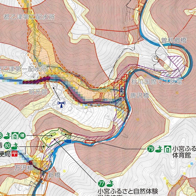 あきる野市ハザードマップ2024（土砂災害・水害） 小宮地区 Map by Akiruno City Hall, Regional ...