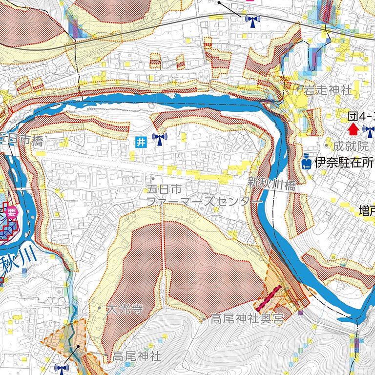 あきる野市ハザードマップ2024（土砂災害・水害） 増戸地区 Map by Akiruno City Hall, Regional ...