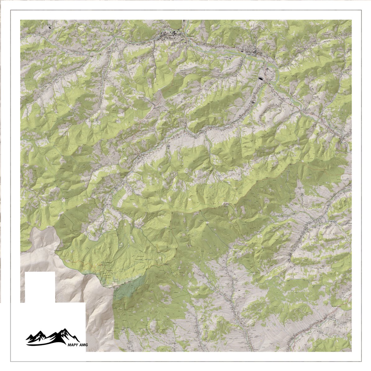 Beskidy - Zawoja, Babia Góra Map by AMG Maps | Avenza Maps