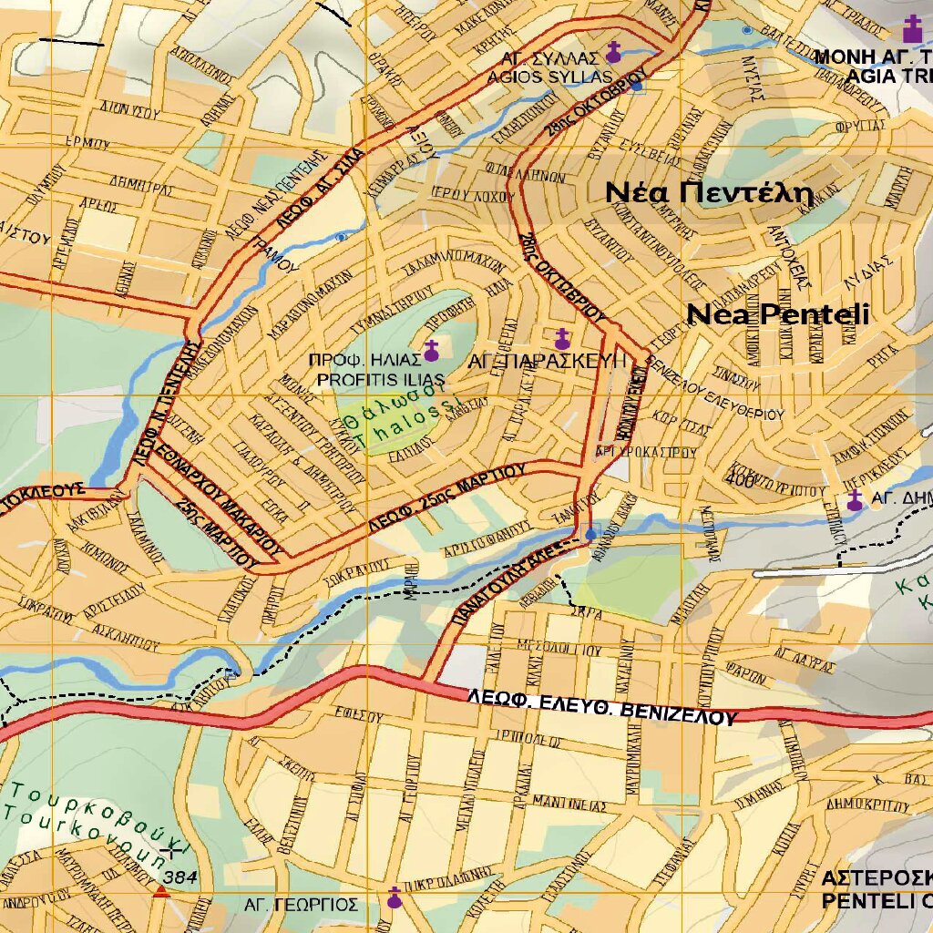 Mt Penteli, Attica, Greece Map by Anavasi editions | Avenza Maps