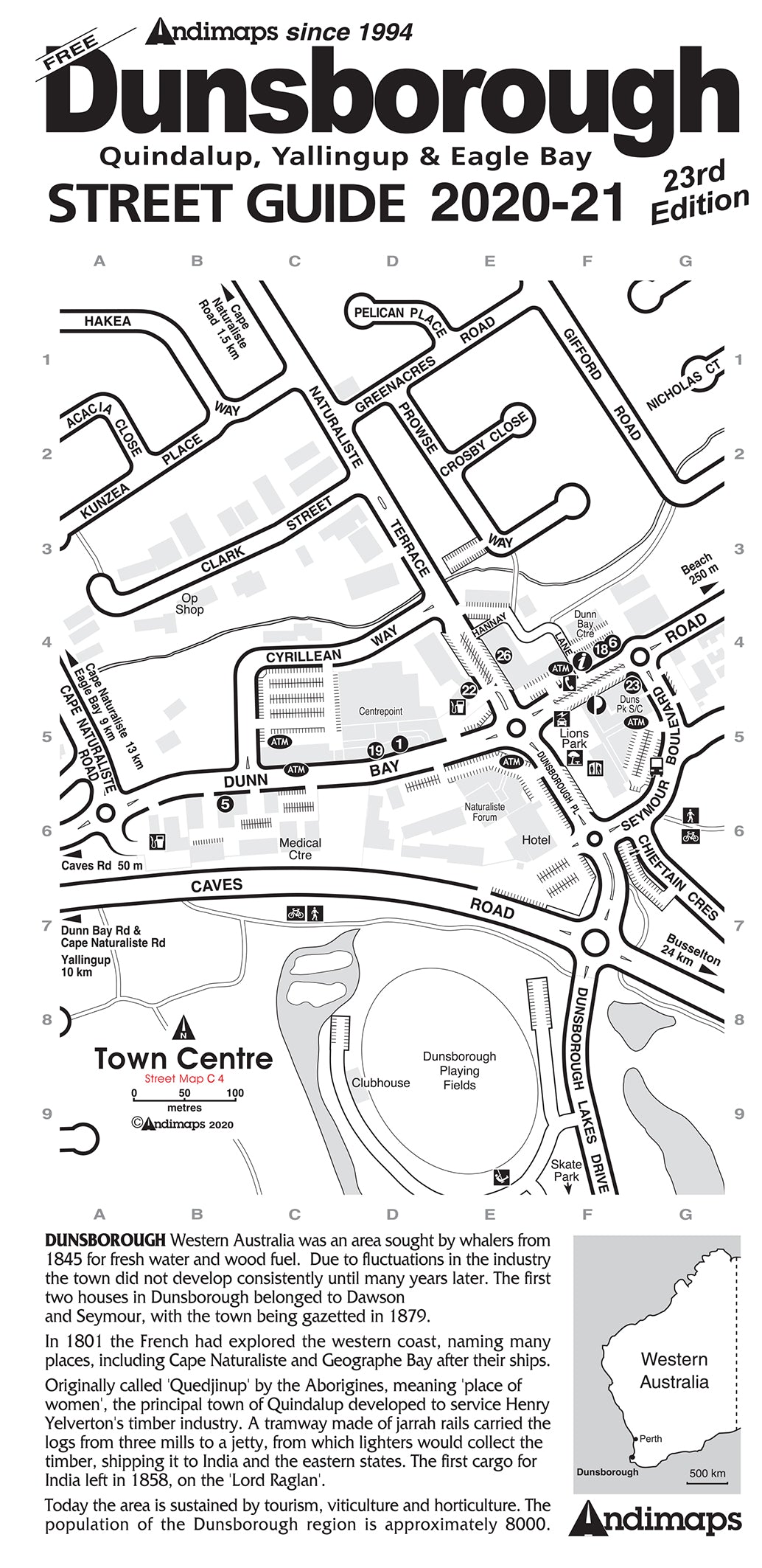 Andimaps - Dunsborough Street Guide Map by Andimaps | Avenza Maps