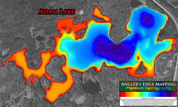AEM Adam Lake Map by Angler's Edge Mapping | Avenza Maps