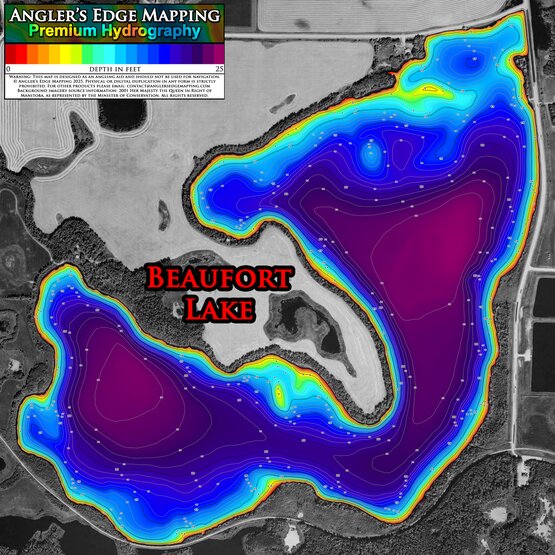 AEM Beaufort Lake Map by Angler's Edge Mapping | Avenza Maps