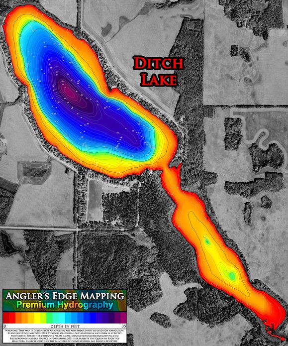 AEM Ditch Lake Map by Angler's Edge Mapping | Avenza Maps