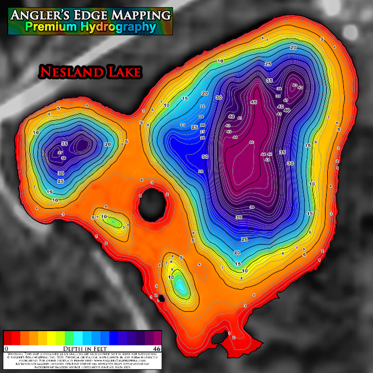 AEM Nesland Lake Map by Angler's Edge Mapping | Avenza Maps