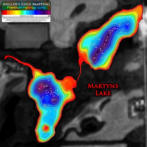 AEM Martyns Lake Map by Angler's Edge Mapping | Avenza Maps