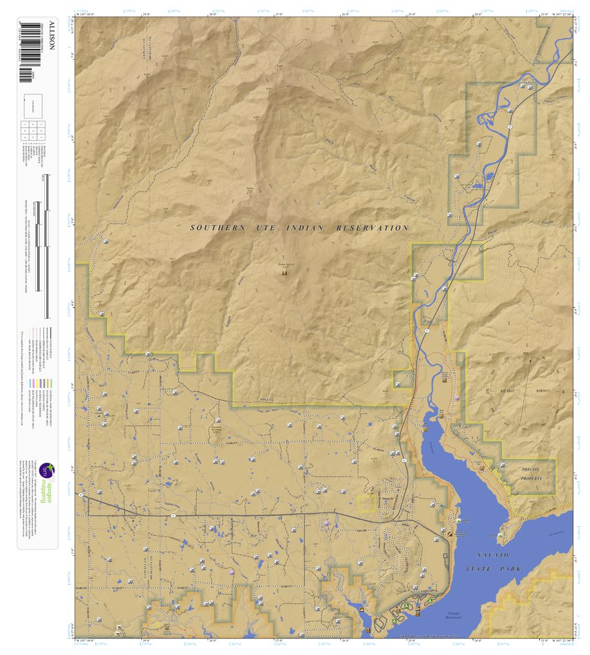 Allison, Colorado 7.5 Minute Topographic Map - Color Hillshade by ...