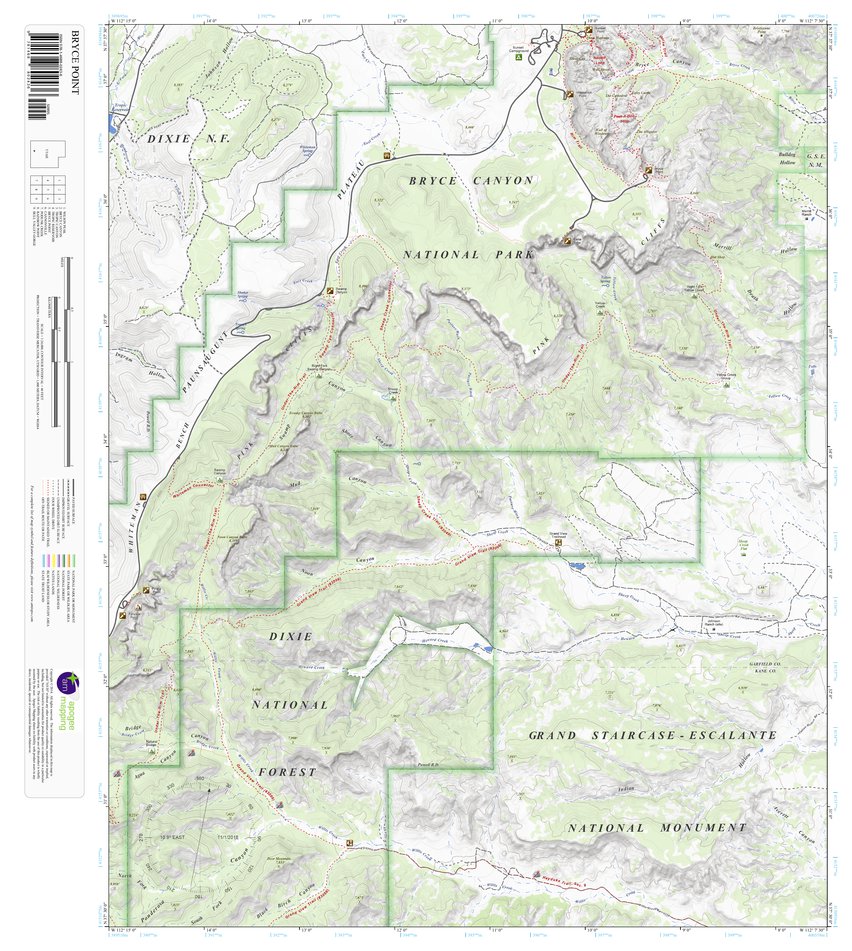 Bryce Point, Utah 7.5 Minute Topographic Map by Apogee Mapping, Inc ...