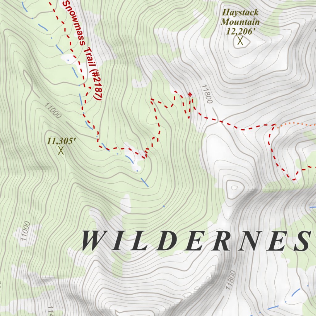 Capitol Peak, Colorado 7.5 Minute Topographic Map by Apogee Mapping ...